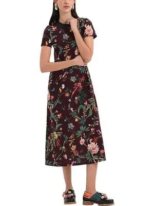 La DoubleJ Sporty Swing Printed Dress Zooflora