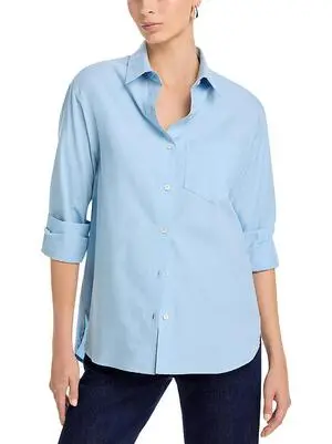 DL1961 Oversized Shirt - Light Blue Poplin