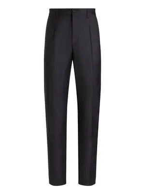 Dolce & Gabbana Wool Twill Trousers - Blue