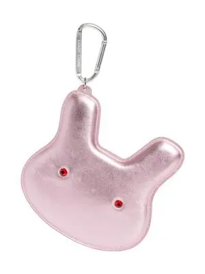 Sandy Liang Metallic Leather Bag Charm - Pink