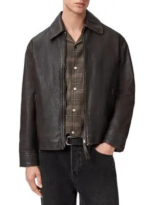 ALLSAINTS Garrison Leather Jacket - Black