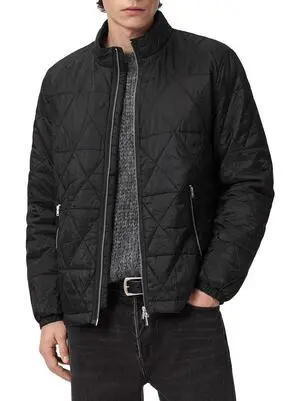 ALLSAINTS Tribex Matte Quilted Nylon Jacket - Black