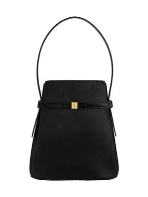 TOTEME Belted Calf Hair Bucket Bag - Black