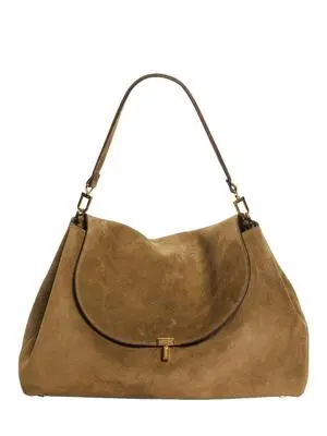 TOTEME T-lock Satchel - Dark Taupe