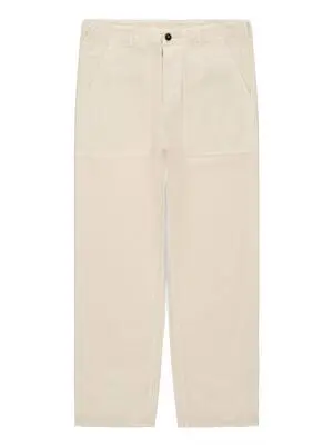 FORTELA Herringbone Cotton Fatigue Trousers - Off White