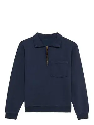 FORTELA Yale Fleece Quarter Zip Sweatshirt - Blue