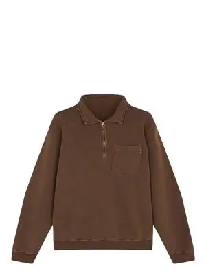 FORTELA Fortela Yale Fleece Quarter Zip Sweatshirt Nut