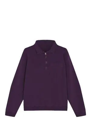FORTELA Yale Fleece Quarter Zip Sweatshirt - Violet