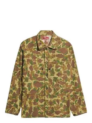 FORTELA Frog Cotton Camouflage Overshirt - Green