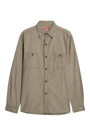 FORTELA Otero Carbon Chambray Shirt - Grey