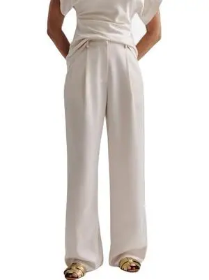 MALINA Wide-Leg Satin Pants