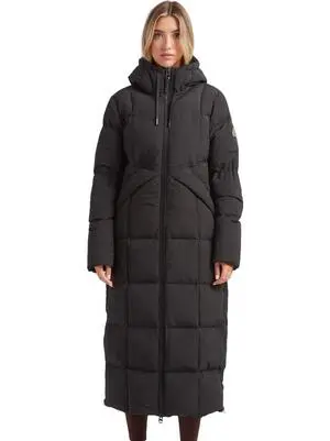 JACK1T Star Extra Long Down Coat - Black
