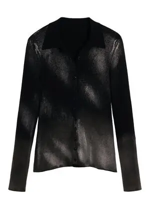 Desigual Collared Cotton Cardigan - Black