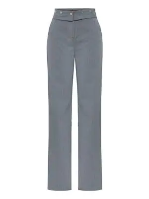 PCFG Woven Pant With Metal Button Detail - Grey