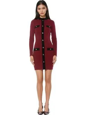 ALEXIA ADMOR Juniper Knit Mini Dress - Burgundy