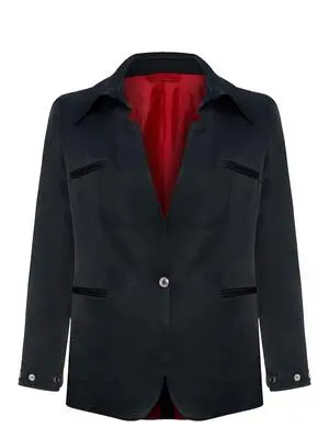 PCFG Linen Blend Woven Jacket - Black