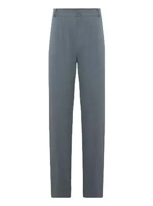 PCFG Striped Cotton Blend Casual Pants - Grey