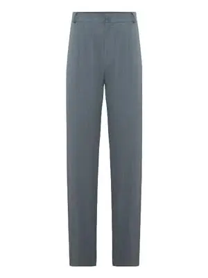 PCFG Striped Cotton Blend Casual Pants - Grey