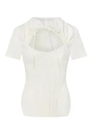 PCFG Tailored Corset Tee Top - White