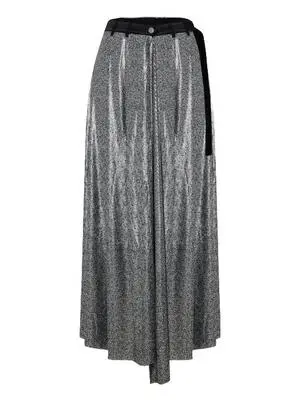 PCFG PCFG Sequined Skirt With Contrast Waistband And Slit