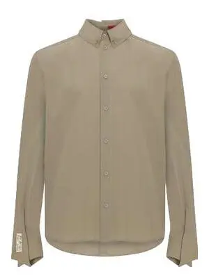 PCFG Pure Cotton Woven Shirt Fit Patch - Beige