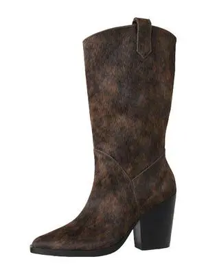 NEW AMENDMENT Olsson Texan Calf Hair Boots - Striped Brindle