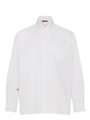 PCFG Pure Cotton Woven Shirt With Zip - White