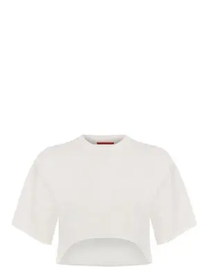 PCFG Pure Cotton Cropped Top - White