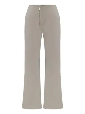 PCFG Cotton Woven Flare Pants - Beige