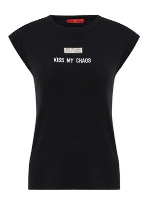 PCFG Rib Tank Top With Patch - Black
