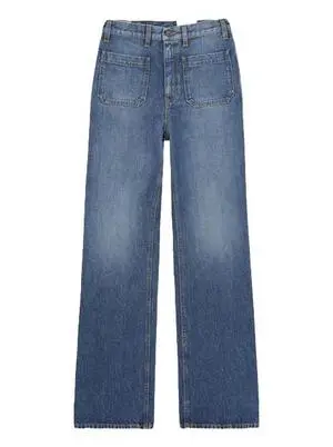 FORTELA Jane Bootcut Stone Wash Denim Trousers - Blue