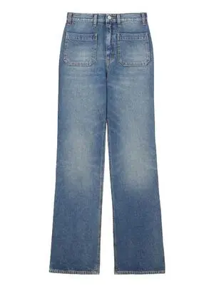 FORTELA Jane Bootcut Stone Wash Denim Trousers - D470