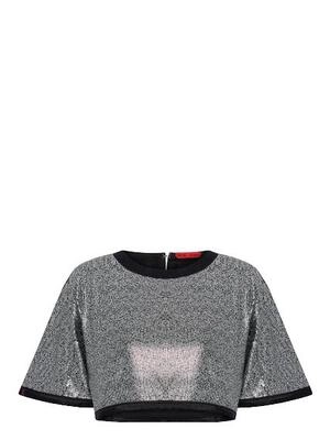 PCFG Sequin Cropped Top - Black