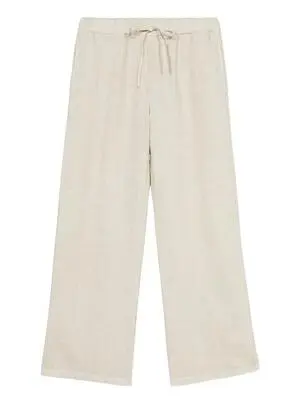 FORTELA Jaleh Drawstring Linen Trousers - Dove Grey
