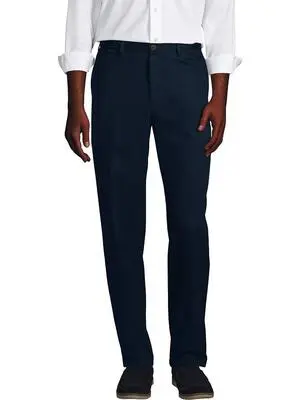 LANDS' END Prehem Comfort Waist No Iron Chino Pants - Radiant Navy