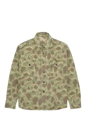 FORTELA Kenny Cotton Camouflage Overshirt - Kam