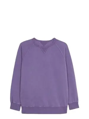 FORTELA Raglan Sleeve Crewneck Sweatshirt Violet