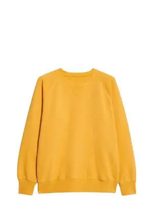 FORTELA Raglan Sleeve Crewneck Sweatshirt - Yellow