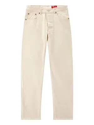 FORTELA Regular Fit Selvedge Denim Jeans - Off White
