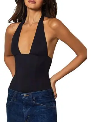 Kiki De Montparnasse Echauffe Halter Bodysuit - Black