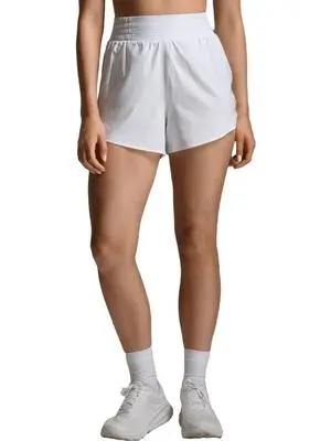 2xu Aero Hi-rise 4" Shorts - White/silver Reflective