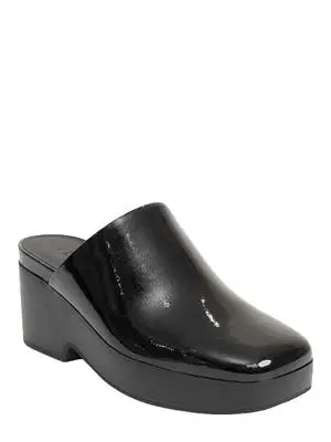 Aerosoles Leather Wedge Mule - Black Patent