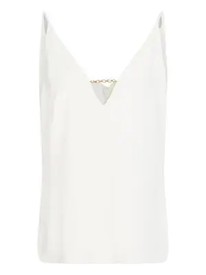 Zimmermann Chain-embellished Twill Top - Ivory
