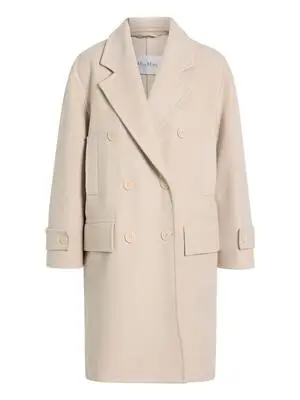 Max Mara Nogara Wool And Cashmere-blend Felt Coat - Ecru