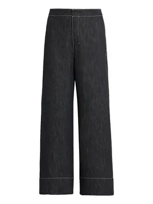 Max Mara Omelia High-rise Wide-leg Jeans - Black