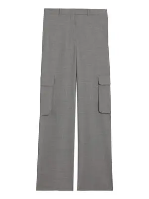 Max Mara Ghiera Wool-blend Cargo Pants - Gray