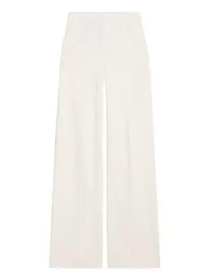 Max Mara Turku Jersey Wide-Leg Pants Off-white