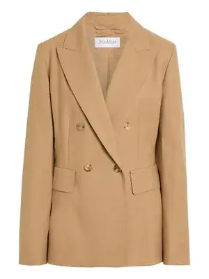 Max Mara Osanna Wool-twill Double-breasted Blazer - Camel