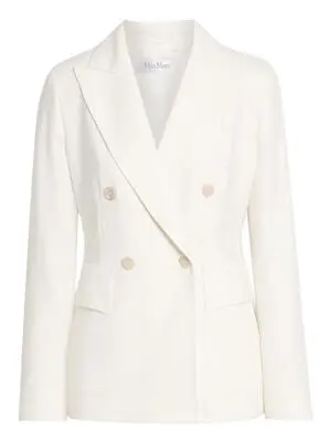 Max Mara Osanna Wool-twill Double-breasted Blazer - Ivory