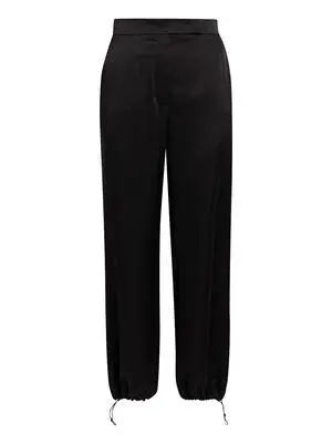Max Mara Tapered Satin Pants - Black